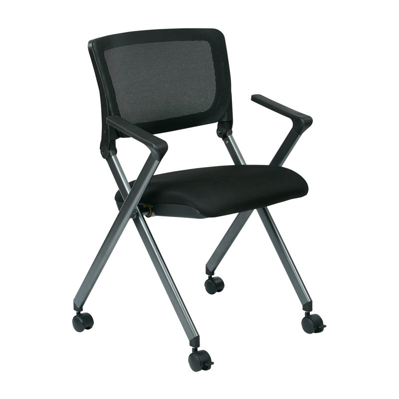 Symple Stuff Fabric Padded Office Folding Chairs Folding Chair Set Set of 2